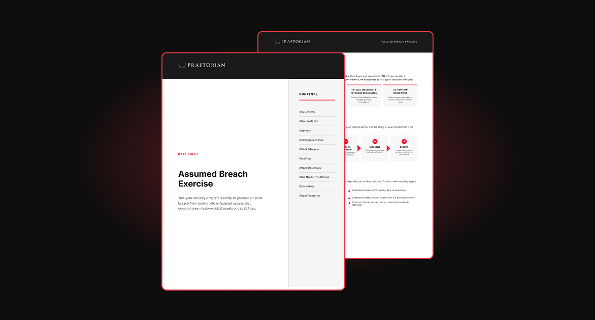 Assumed Breach Exercise Datasheet | Praetorian