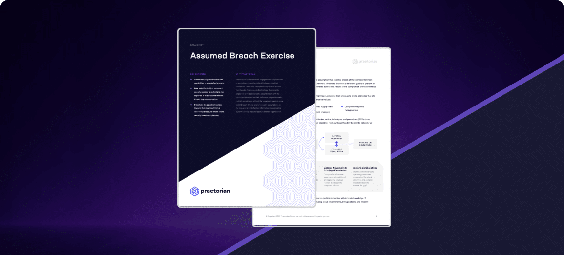 Assumed Breach Exercise Datasheet | Praetorian
